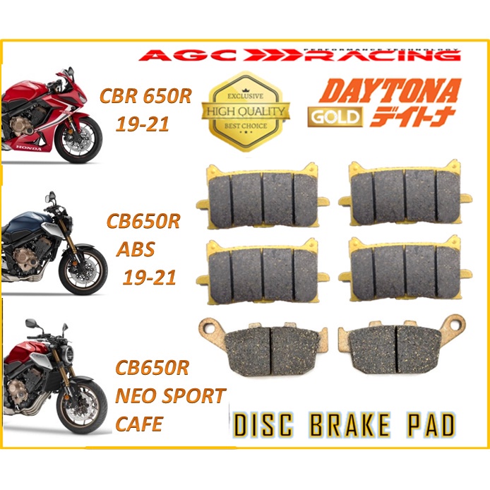 HONDA DISC BRAKE PADS CBR650R CB650R NEO SPORT CAFE GOLD QUALITY ...