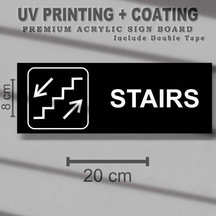 Acrylic Stairs Sign Board - UV Print Acrylic Stair Label Sign SAUV63 ...
