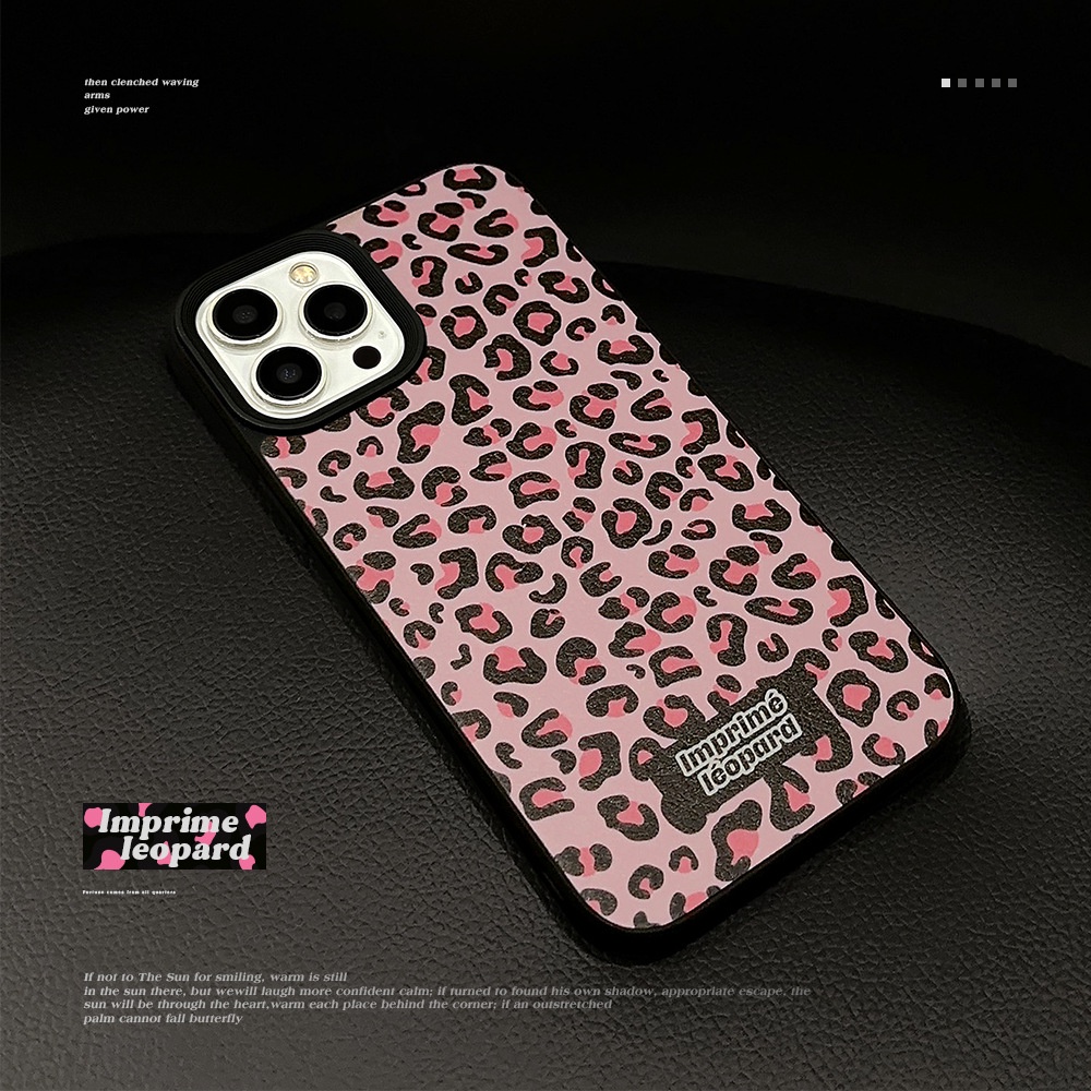 Personalized pink leopard print drop proof phone case tpu silicone for ...