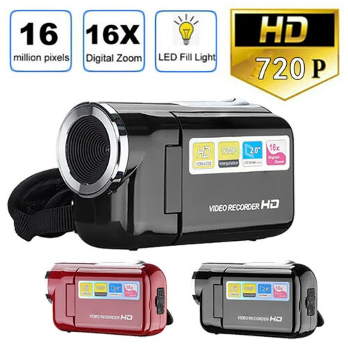 16MP HD 720P Battery Version Video Camera 16X TFT LCD Digital Camcorder ...