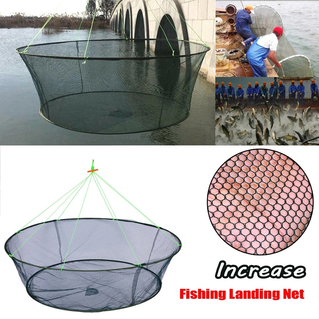 Foldable Drop Net Fishing Landing Prawn Bait Crab Shrimp Pier Harbour ...