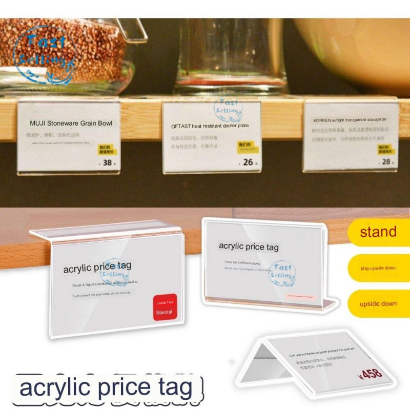 10PCS Acrylic commodity price tag tag tea price tag product ...