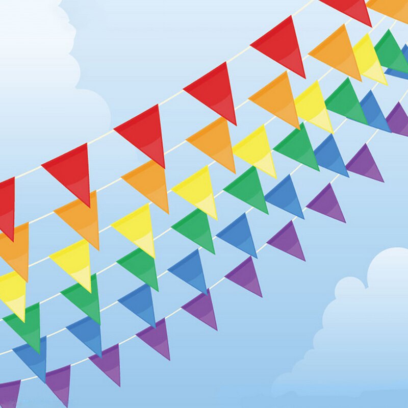 80Meters Fiesta Banderitas Party Supply Flag Banner Mix Color For ...