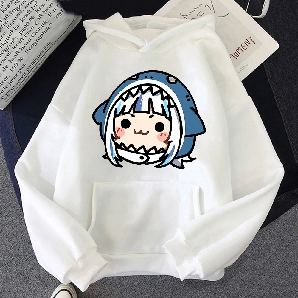 Hololive Hoodies English Vtuber Gawr Gura Merch Causal Japanese ...