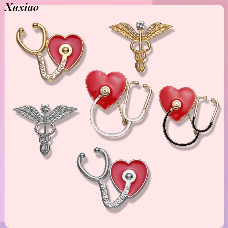 Creative Medical Device Enamel Brooch Stethoscope Lapel Pin Souvenir ...