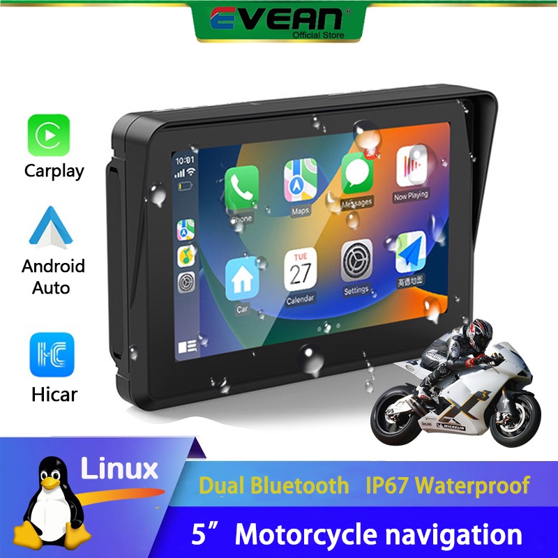 Evean Portable 5 Inch Waterproof Motorcycle GPS Navigation With Touch ...