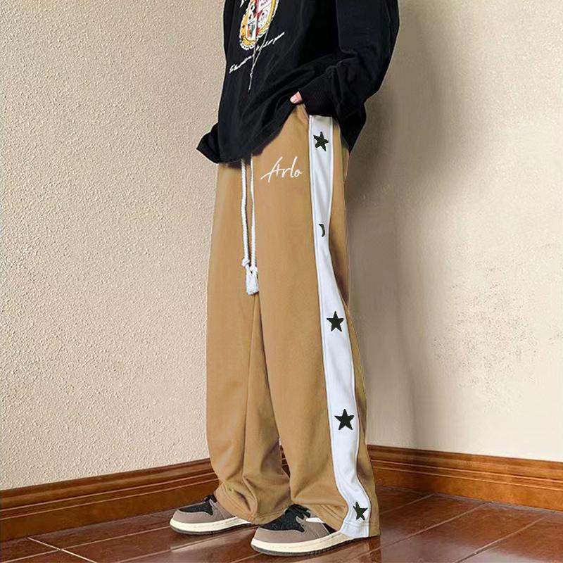 Myron aesthetic pants unisex Korean High quality loose track sweatpants ...