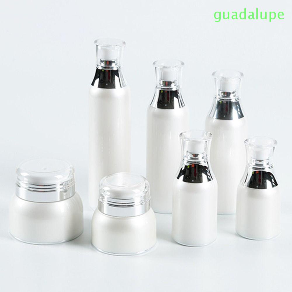 GUADALUPE1 Vacuum Pump Bottle Airless White Sample Pots Refillable ...