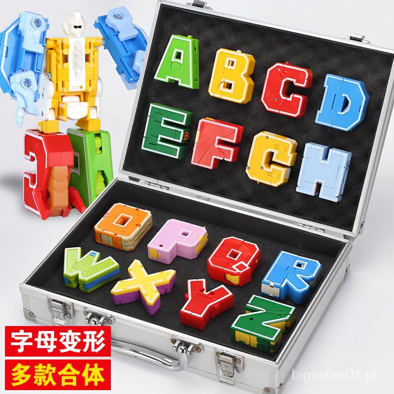 Xinlexin 26 English Letters Deformation Toy Dinosaur Child Robot ...