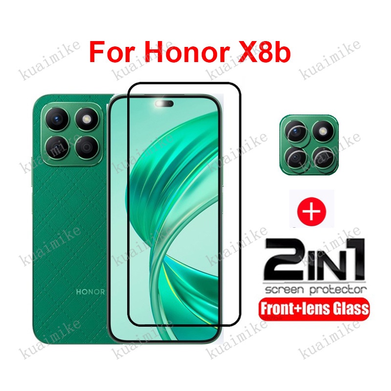 Honor X8b Tempered Glass 2 in 1 Screen Protector for Honor X5b Plus X9b ...