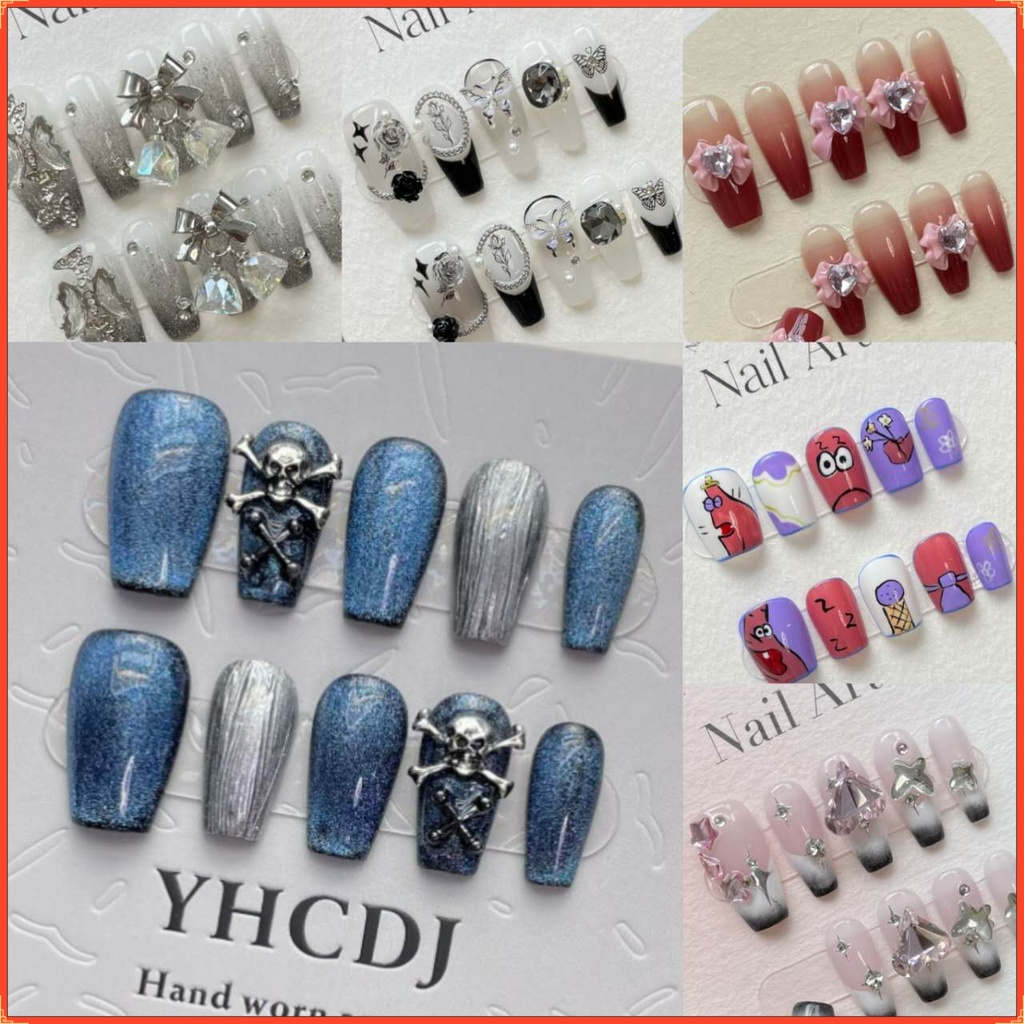 [Handmade] 2024 Latest 50 Wear Nail Collection Handmade Pure Color Nail ...