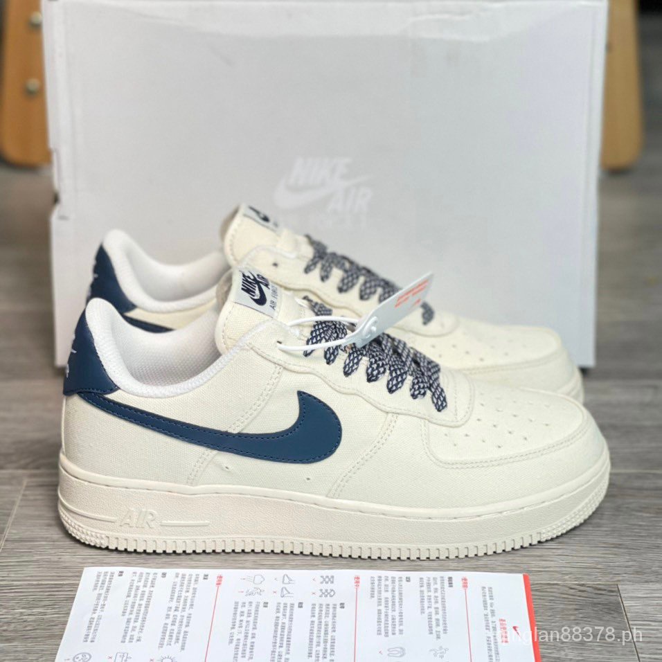 Air Force 1 canvas navy shoes luxury version of the AF1 canvas shoes ...