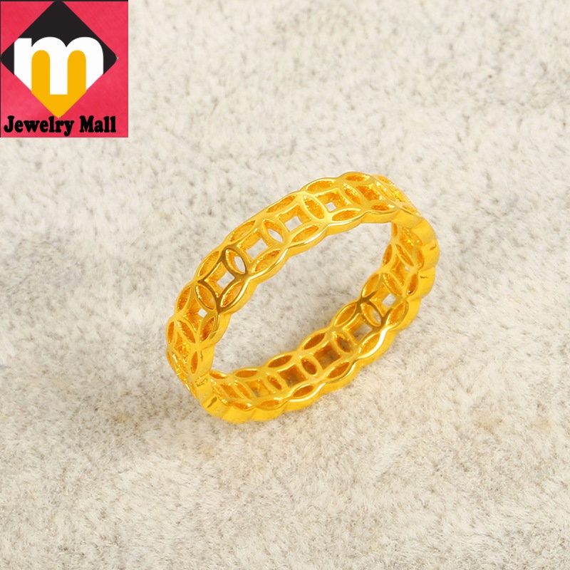 18k saudi gold pawnable legit Copper rings lucky money catcher ring for ...