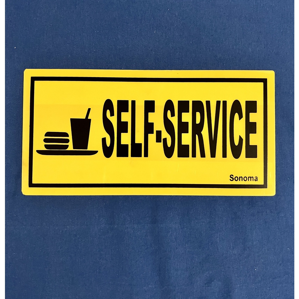 ♞A-Mart High Impact Plastic Self Service Signage 4 x 8 inches Signages ...