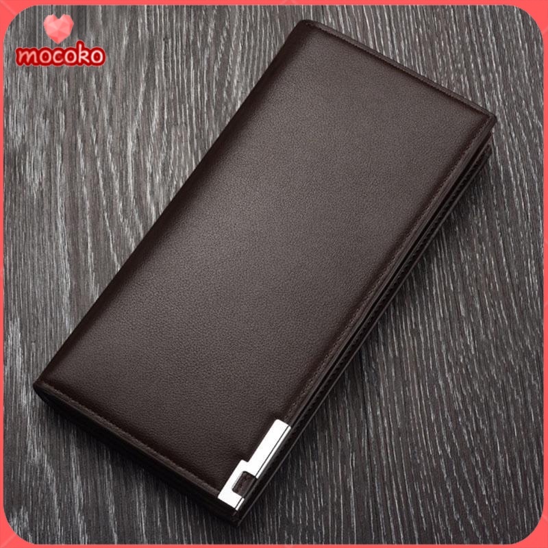 Wallet Men Fashion Iron Edge Bifold Long Wallet for Men High-end PU ...