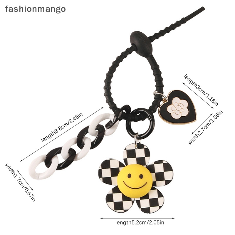 FMPH Bless Trendy Sun Flower Smiley Keychain Smiling Flower Keyring ...