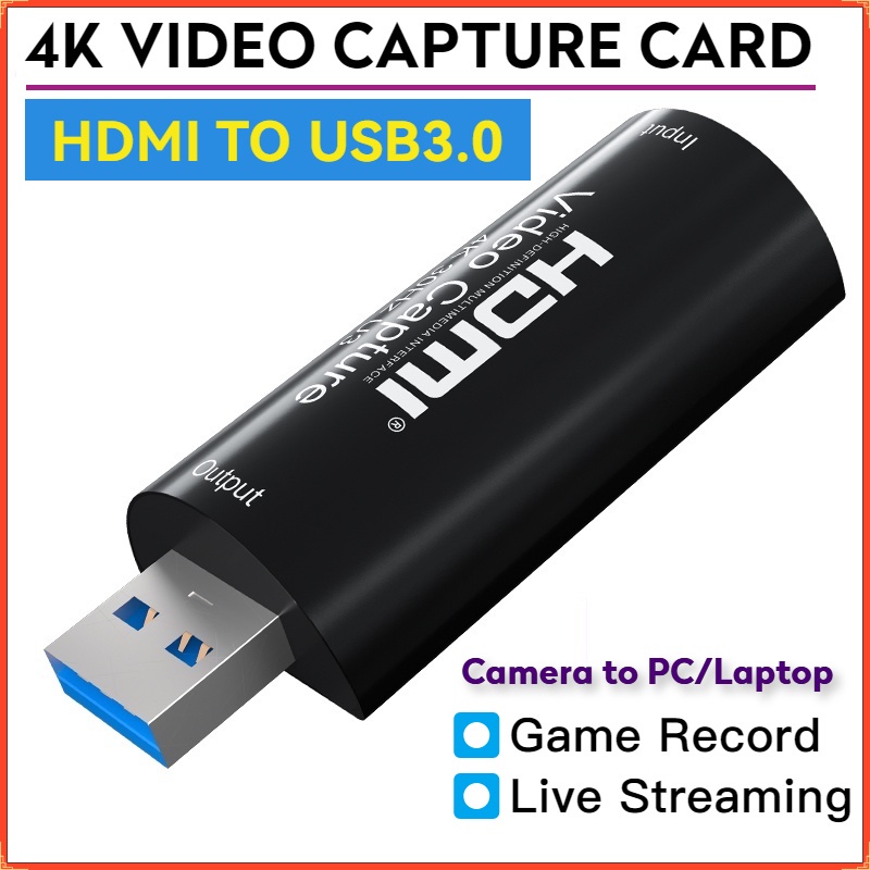 MS2130 Mini 4K Video Capture Card 1080P 60fps PS4 Camera Recording Card ...