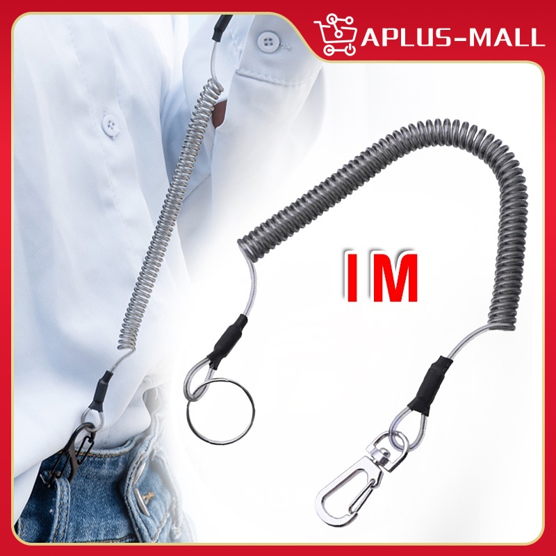 Elastic Coil Stretch Tether Key Lanyard Key Koord Key Chain For Wallet ...