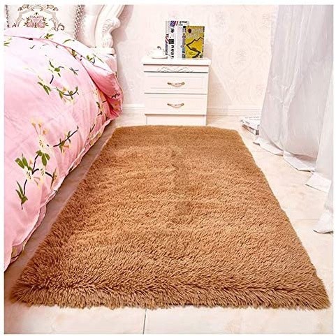 【hot sale】 80x160cm Fluffy Plain Carpet Plush Rug Bed Room Fluffy Floor ...