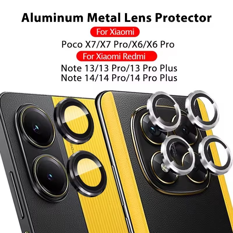 For Xiaomi Poco X7 x6 f6 Pro Mi 14t 13t 13c Back Lens Ring Metal Glass ...