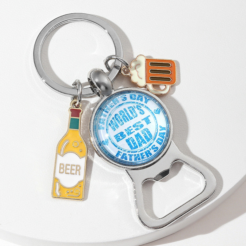 Creative American Beer Keychain Pendant Bottle Opener Metal Key Ring ...