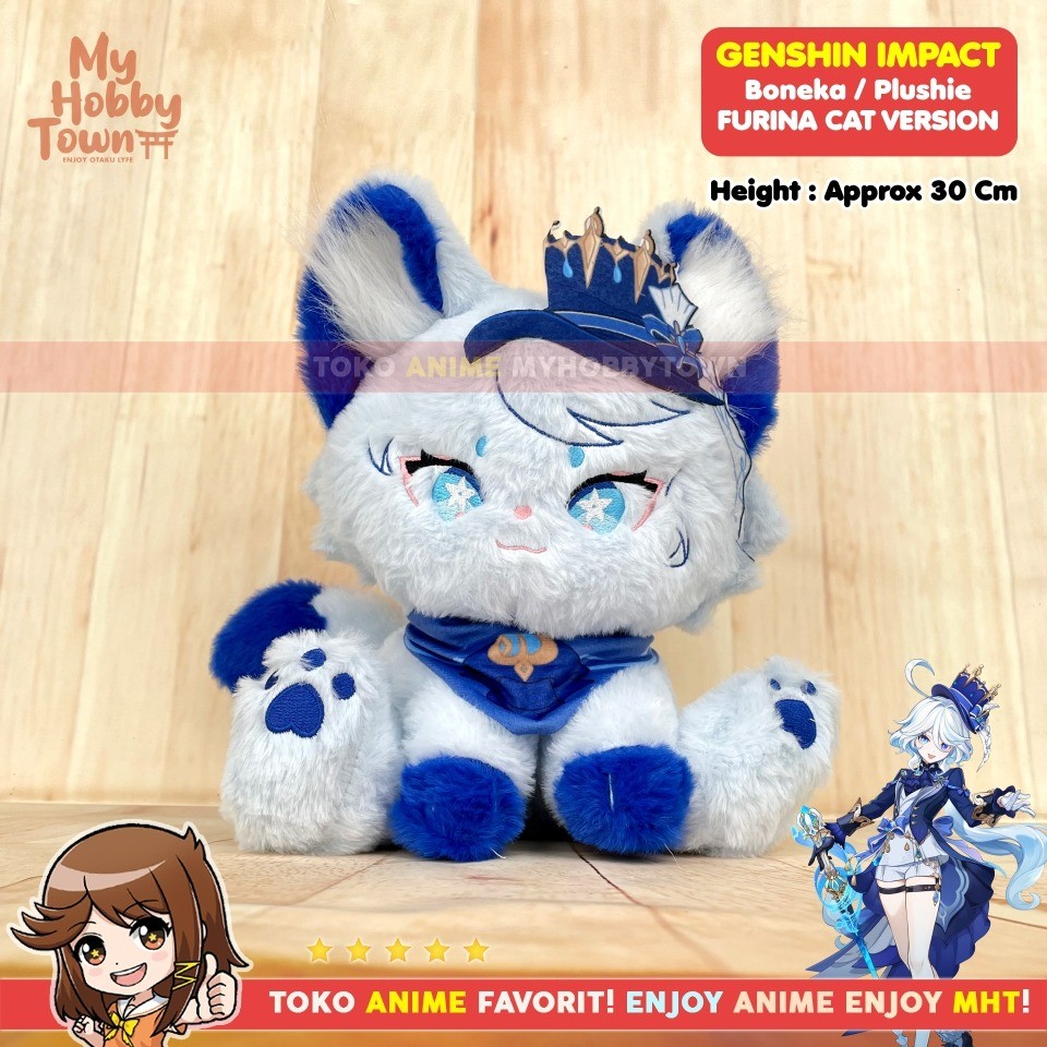 Genshin Impact Furina Cat Neko Version Anime Game Character Doll ...
