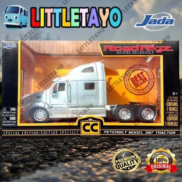 Jada Truck Scale 32 Peterbilt Model 387 Tractor Silver Road Rigz Series ...