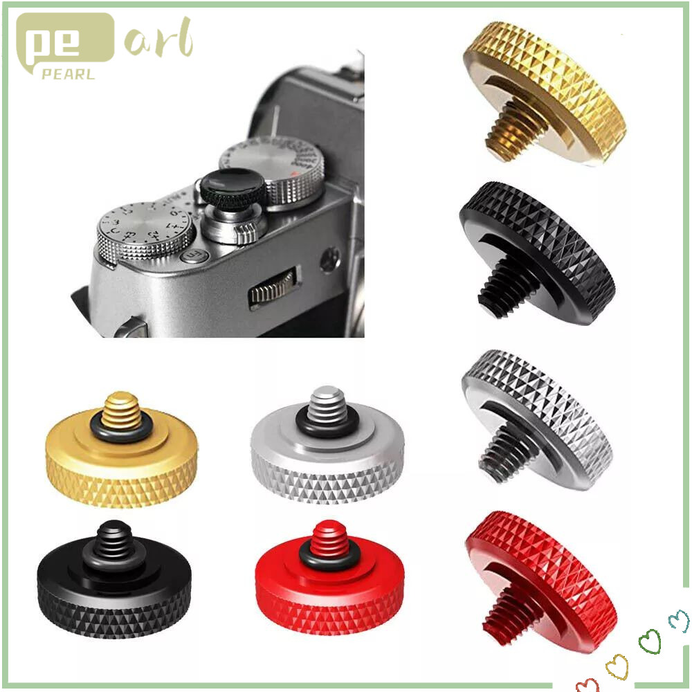 PEALIR Shutter Button, Brass Soft Shutter Release, Ergonomic Concave Rubber Ring for Fujifilm ...