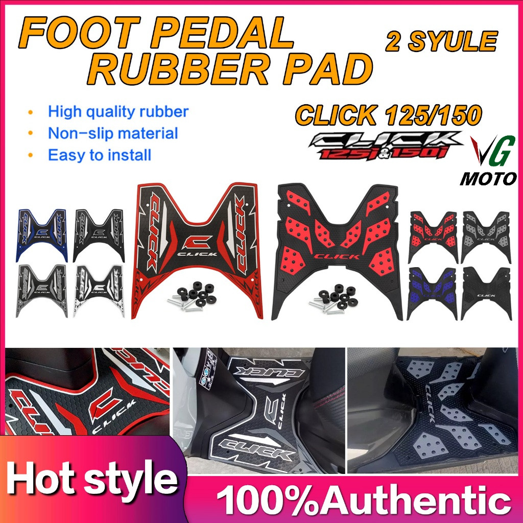 For Honda Click V1/V2/V3 125i/150i Footboard Rubber Matting With Bolts ...