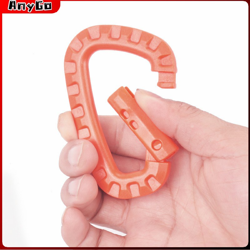 Anygo Climbing Carabiner D-Ring Key Chain Clips Hook Camping Plastic ...