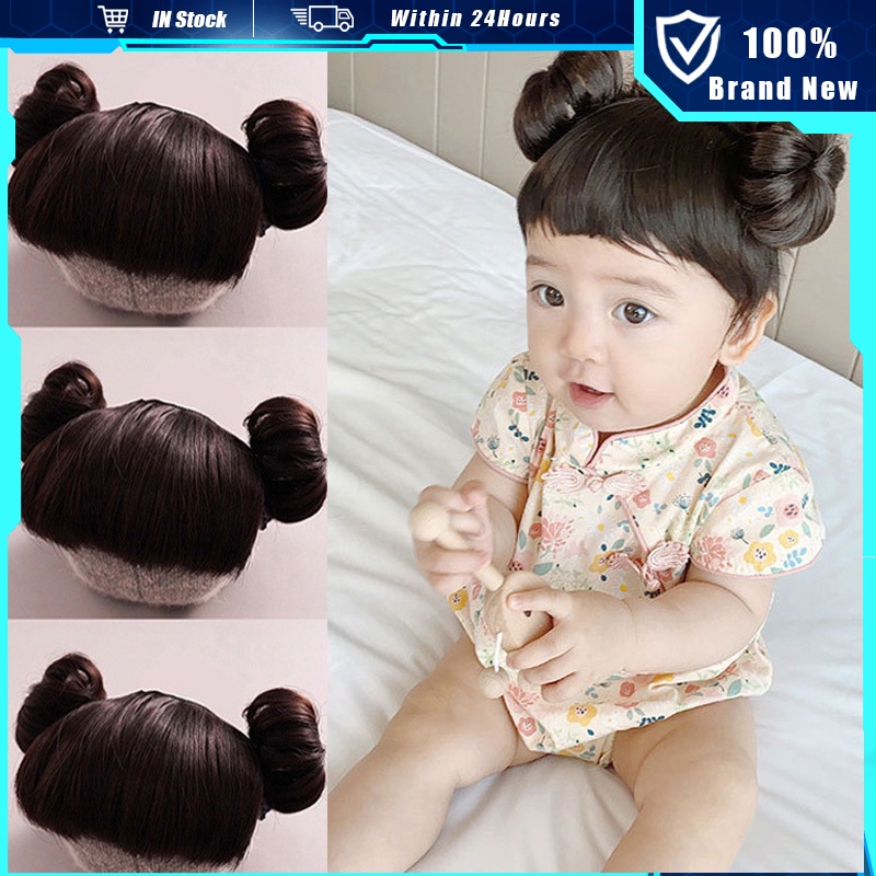 Curly Infant Wig Braid Hair Band ins style Fake Bangs Baby Celebrity ...