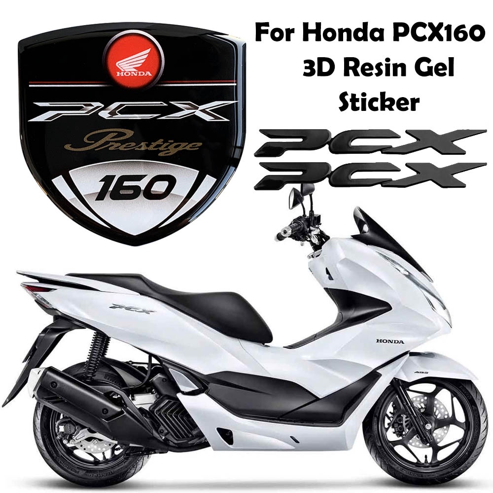 PCX Logo Emblem 3D Resin Gel Sticker Decor Motorcycle Scooter Body ...