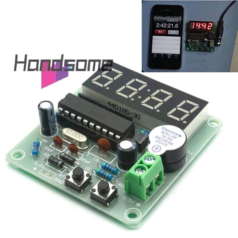 Handsome- AT89C2051 Digital 4 Bits Electronic Clock Electronic ...