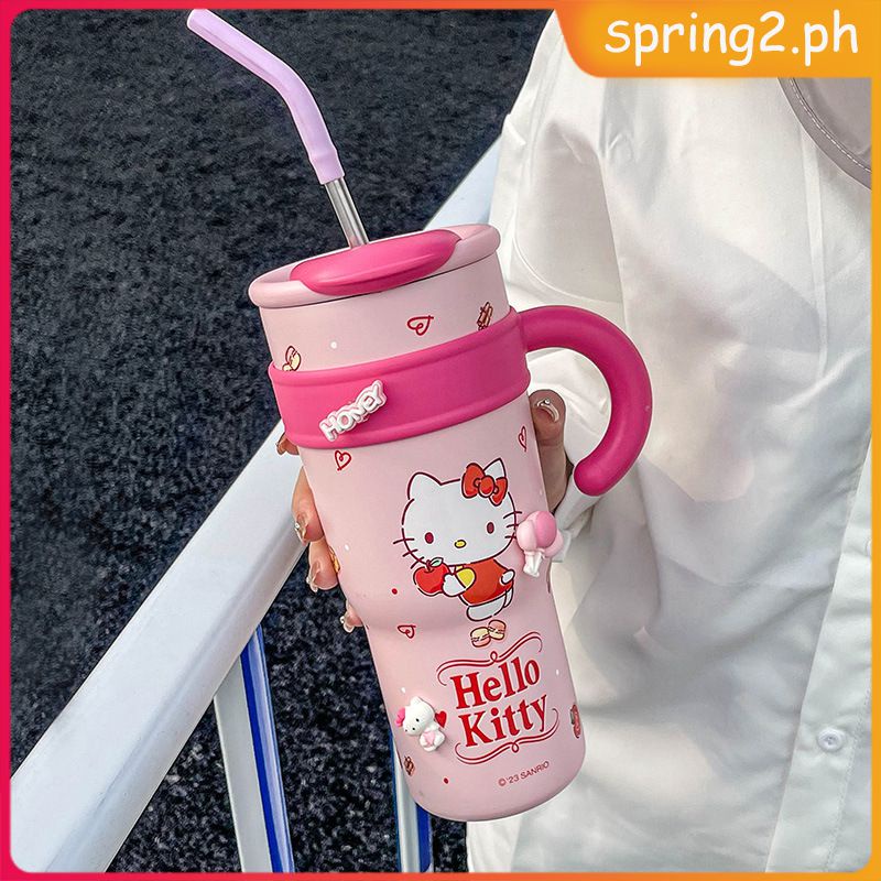 [Ready Stock] 700/1200ml Sanrio Hello Kitty Insulation Cup With Handle My Melody Fashion Kawaii ...