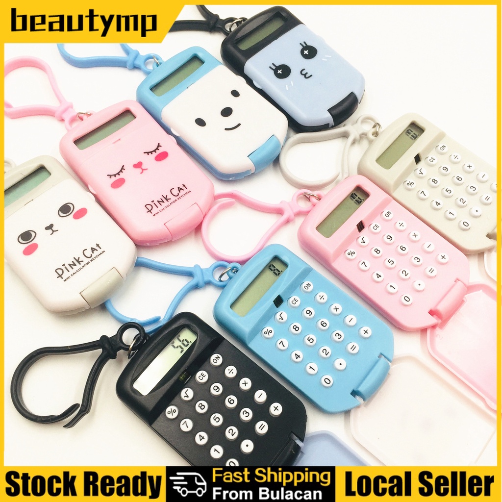 Mini Portable Flip Calculator Student Test Calculator Key Chain Gift ...