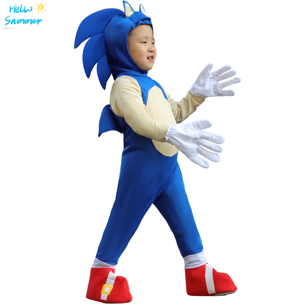 Ready Stock Halloween Christmas Costume Sonic Cartoon Sonic Kid cosplay ...