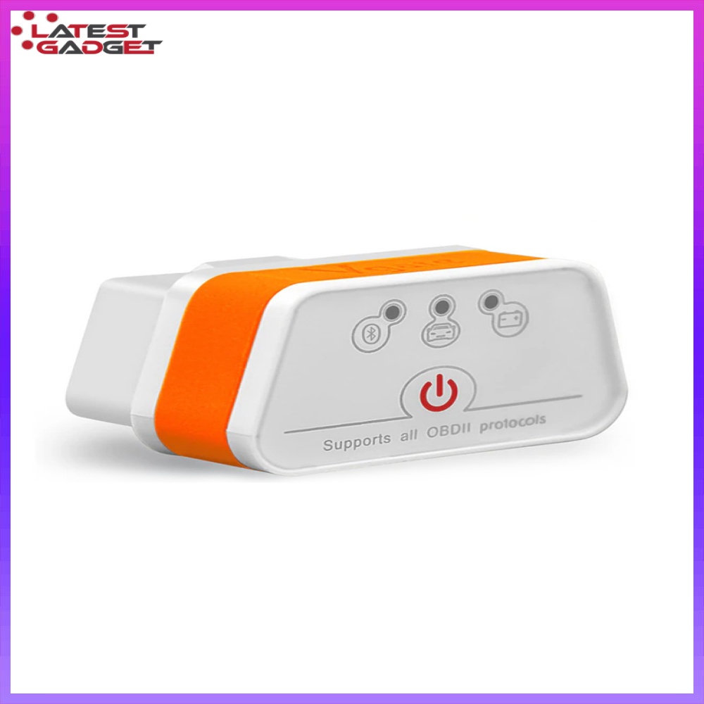 LatestGadget Vgate iCar OBDII Car Diagnostic Reader - White/Orange ...