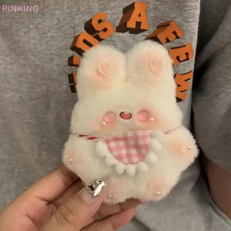 PINKING DIY Cartoon Plush Bib Rabbit Doll Toy Keychain Cute Bag Pendant ...