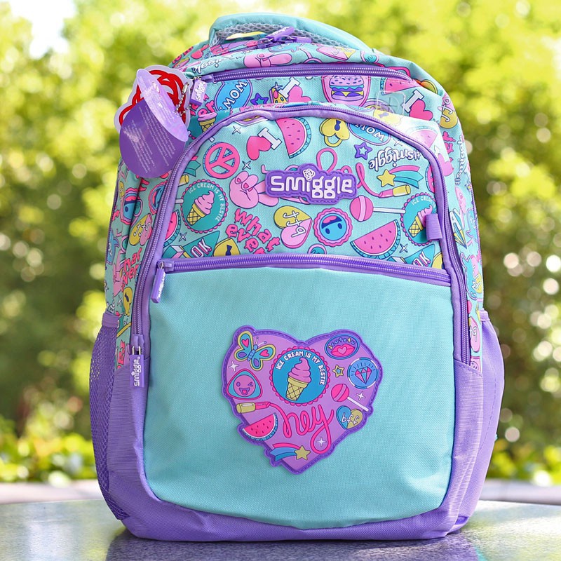 Australia Smiggle Purple Love School Bag, Cartoon Children's ...