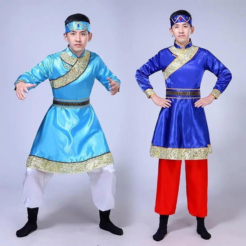 Men's Mongolian Dance Performance Costume Minority Ethnic Costume ...