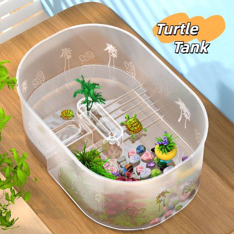 Beginners Introductory Turtle Tank Landscaping Ecological Turtle Tank ...