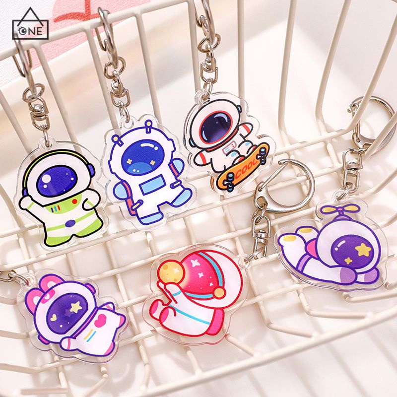 a.one.Student Bag Decoration Cute Acrylic Small Gift Cartoon Astronaut ...