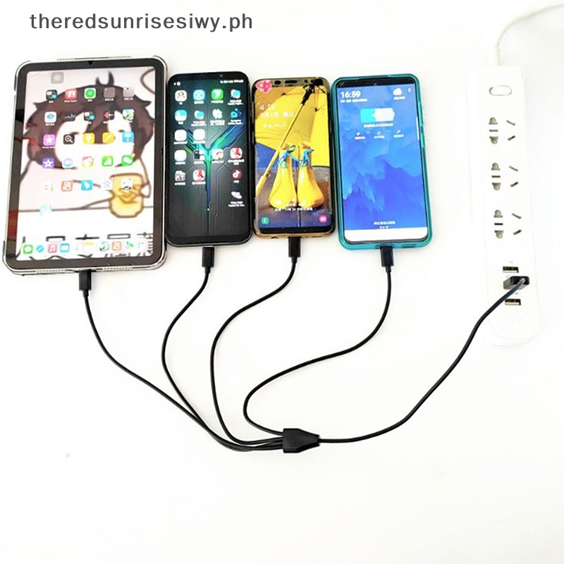 [TDW] 50cm 4 in 1 USB C Long Charger Cable Charging Cord Multiple Ports ...