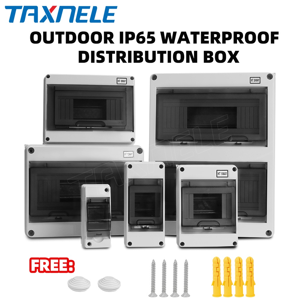HT IP65 Outdoor Waterproof Electrical Distribution Box 2 3 5 8 12 15 18 ...