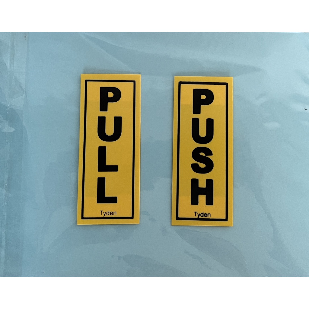 A-Mart High Impact Plastic 2x5 Inches Push and Pull Signage Not Sticker ...