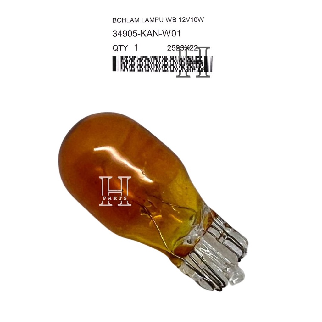 Turn Signal LIGHT BULB WB 12V10W YELLOW BEAT SCOOPY VARIO 110 125 150 ...