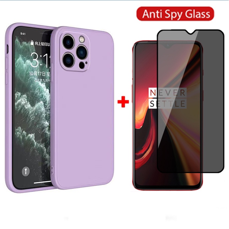 2in1 Phone Case + Anti-Spy Privacy Tempered Glass Huawei Y7a Y6p Y9 Y7 ...