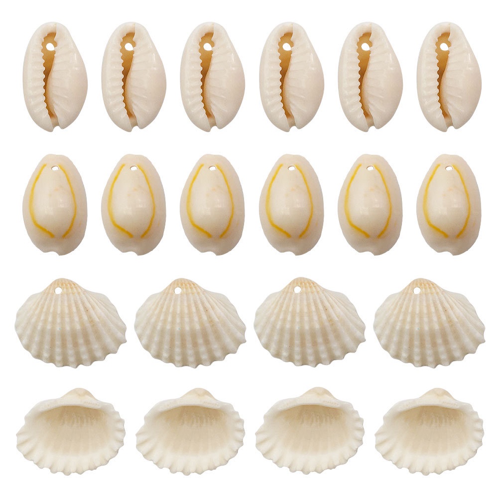 20PCS Natural Shell Pendant Conch Pendant Shell Pearl Necklace Handmade ...