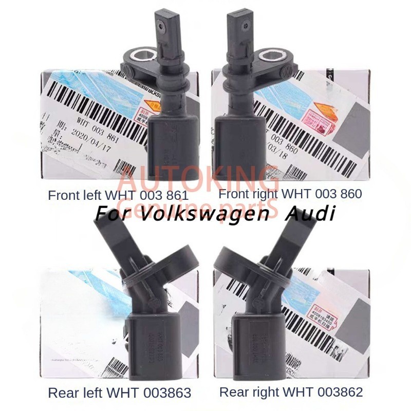 Front Rear L+R ABS Wheel Speed Sensor for Volkswagen Polo Golf PASSAT ...
