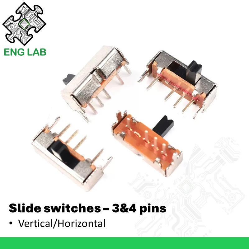 ENGLAB★Slide Switches, 3 Pin 2 Position, 4 Pin 3 Position Switches ...